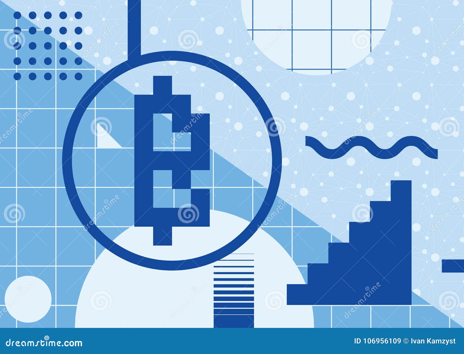 Typography Horizontal Banner for Blockchain Stock Vector - Illustration ...