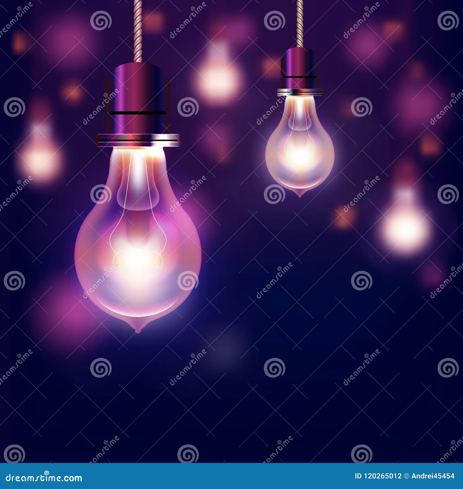 Modern Vector Bulbs Background Stock Illustration - Illustration of ...