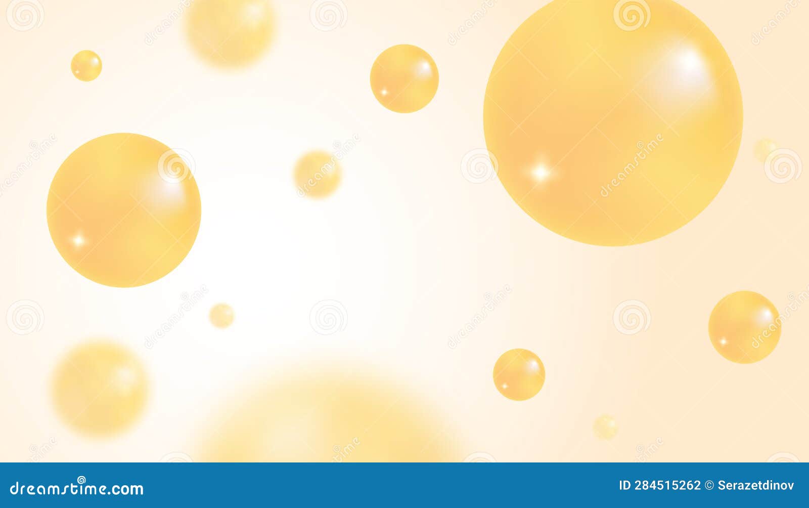 Vector Abstract Background with Orange Bubbles. Trendy Vector ...