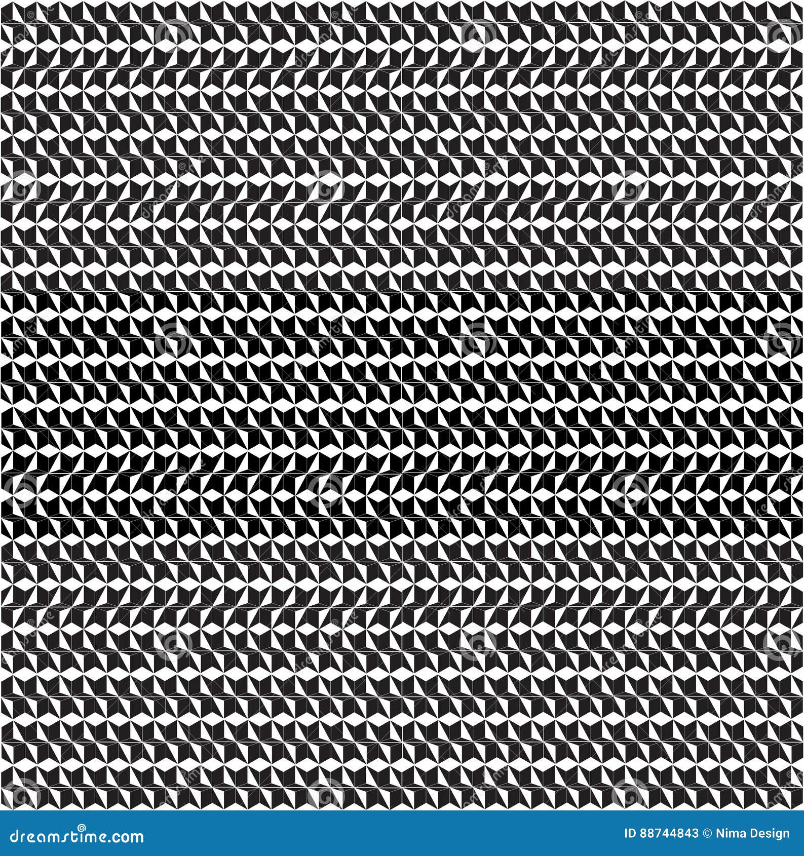 Vector Abstract Background Pattern Made from Black and White Cube ...