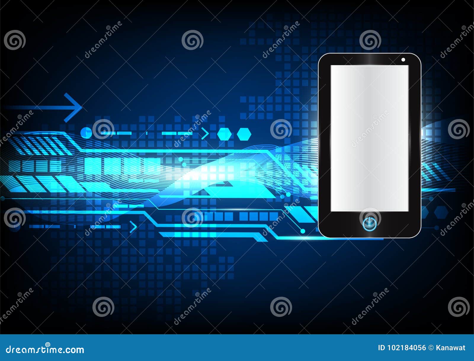 Vector Abstract Background, Phone Digital Technology for Business ...
