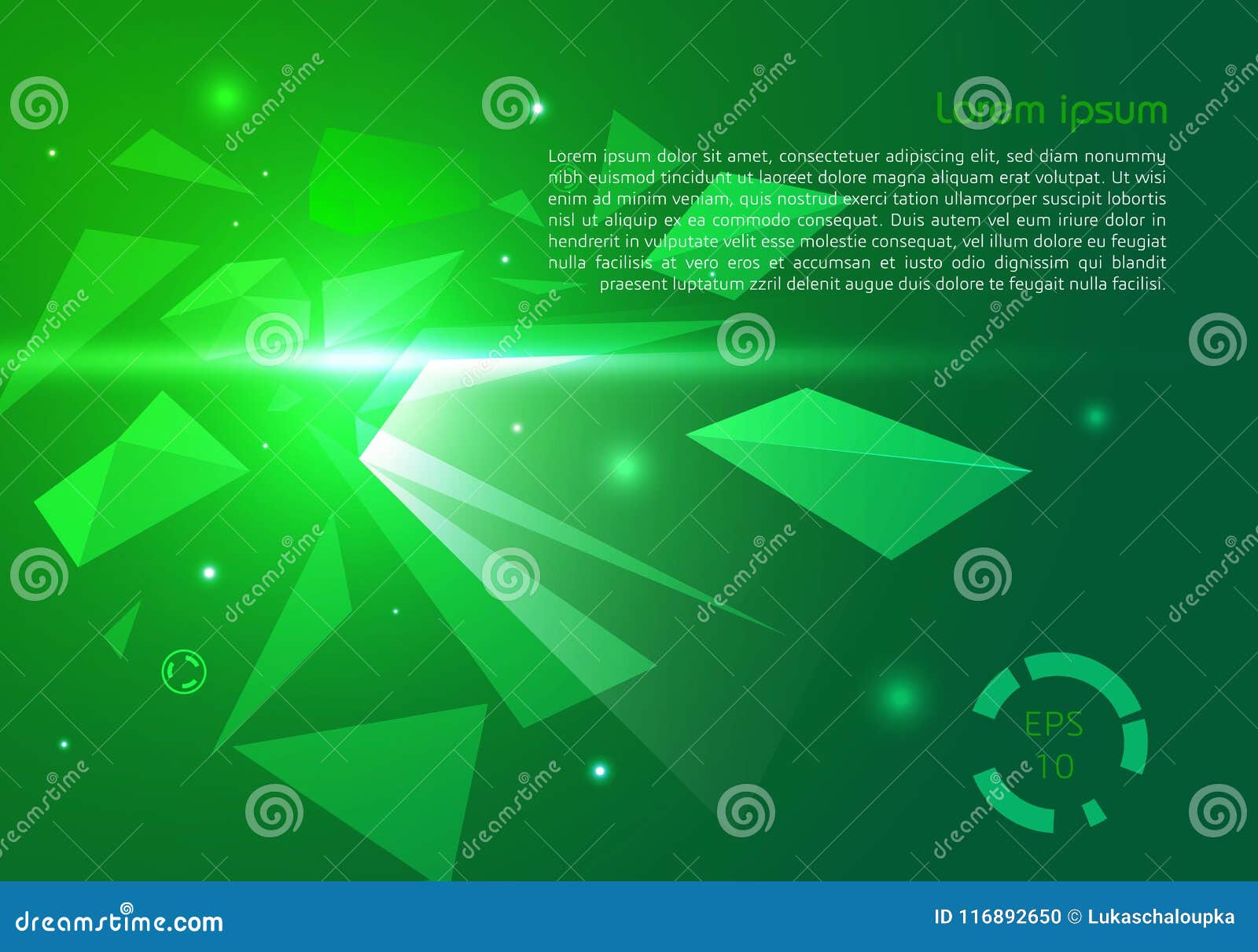 Vector Abstract Background with Polygon Explosion in Green Color Stock ...