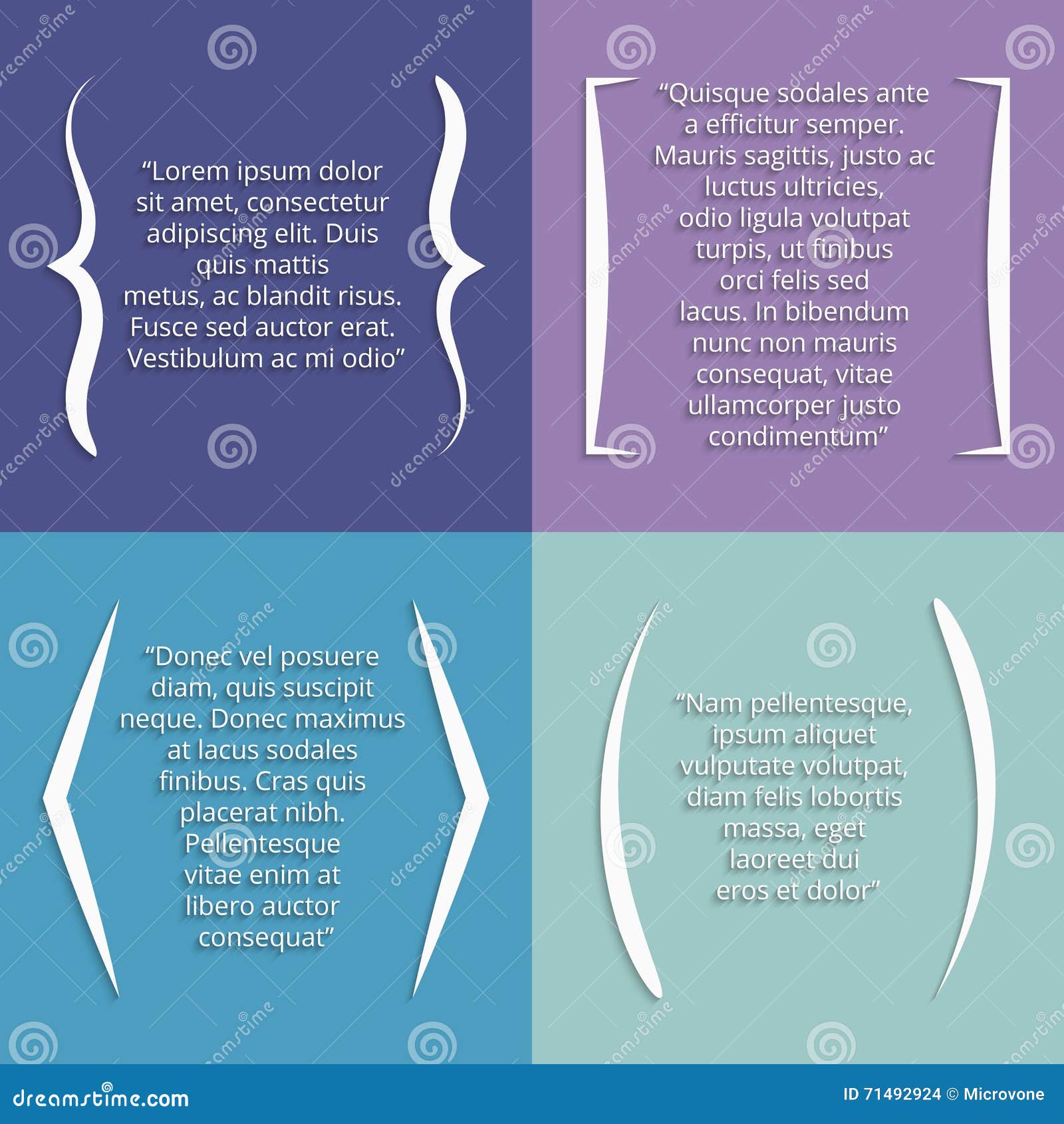 Vector Abstract Background with Quote in Brackets Stock Vector ...