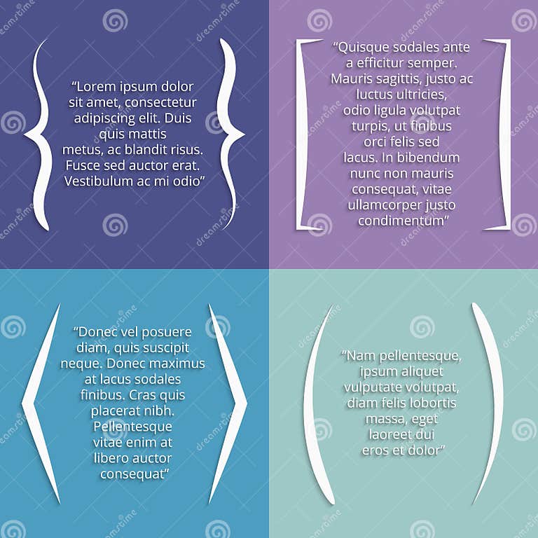 Vector Abstract Background with Quote in Brackets Stock Vector ...