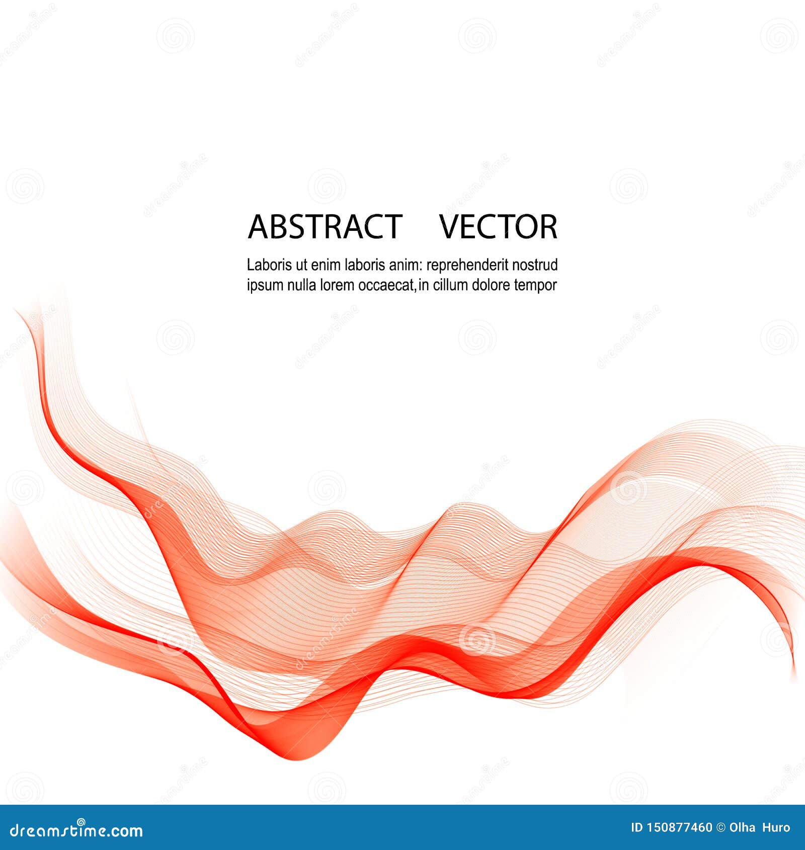 Vector Abstract Background. Red Wave. Wave Motion. Stock Vector ...