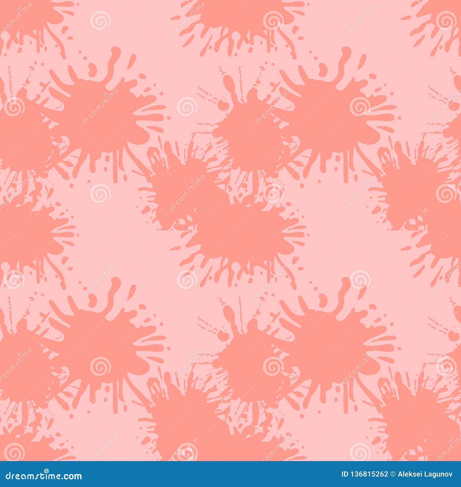 Vector Abstract Background, Seamless Pattern, Living Coral Color 2019 ...