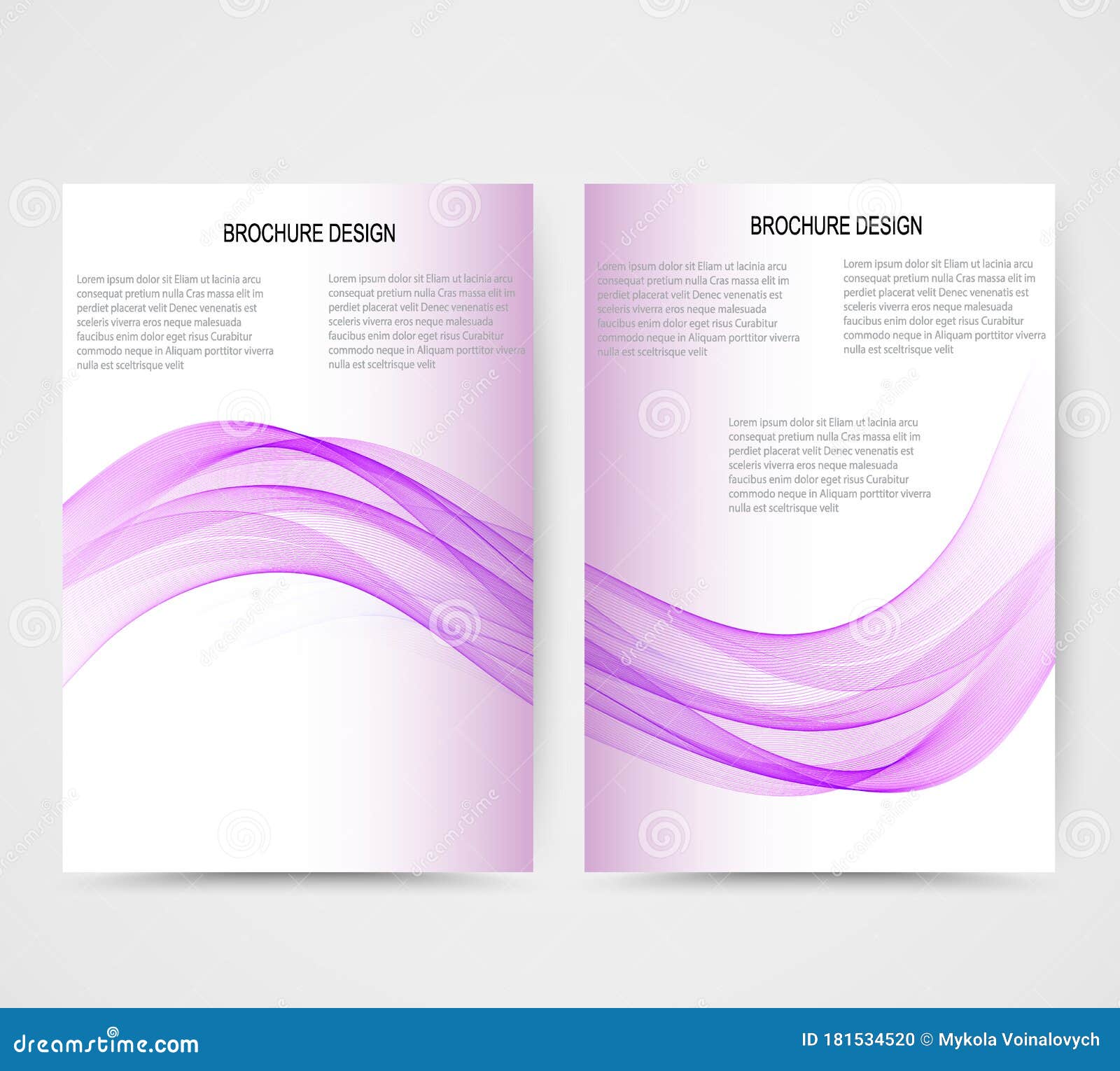 Vector Abstract Background. Set Banners of Lilac Wave Backgrounds ...