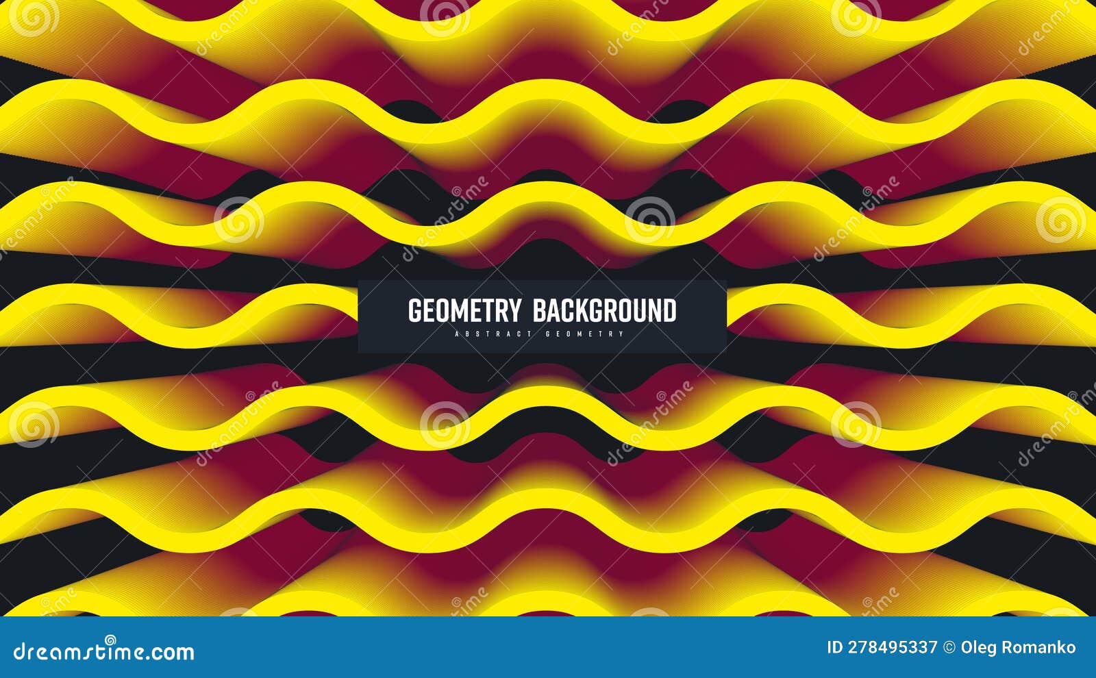 Vector Abstract Background Shape Blend 3d, with Gradient Wavy Yellow ...