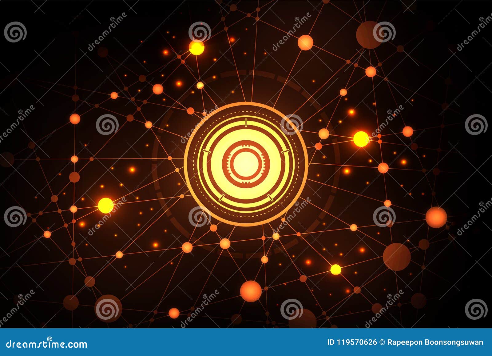 Center of Communication System. Stock Vector - Illustration of ...