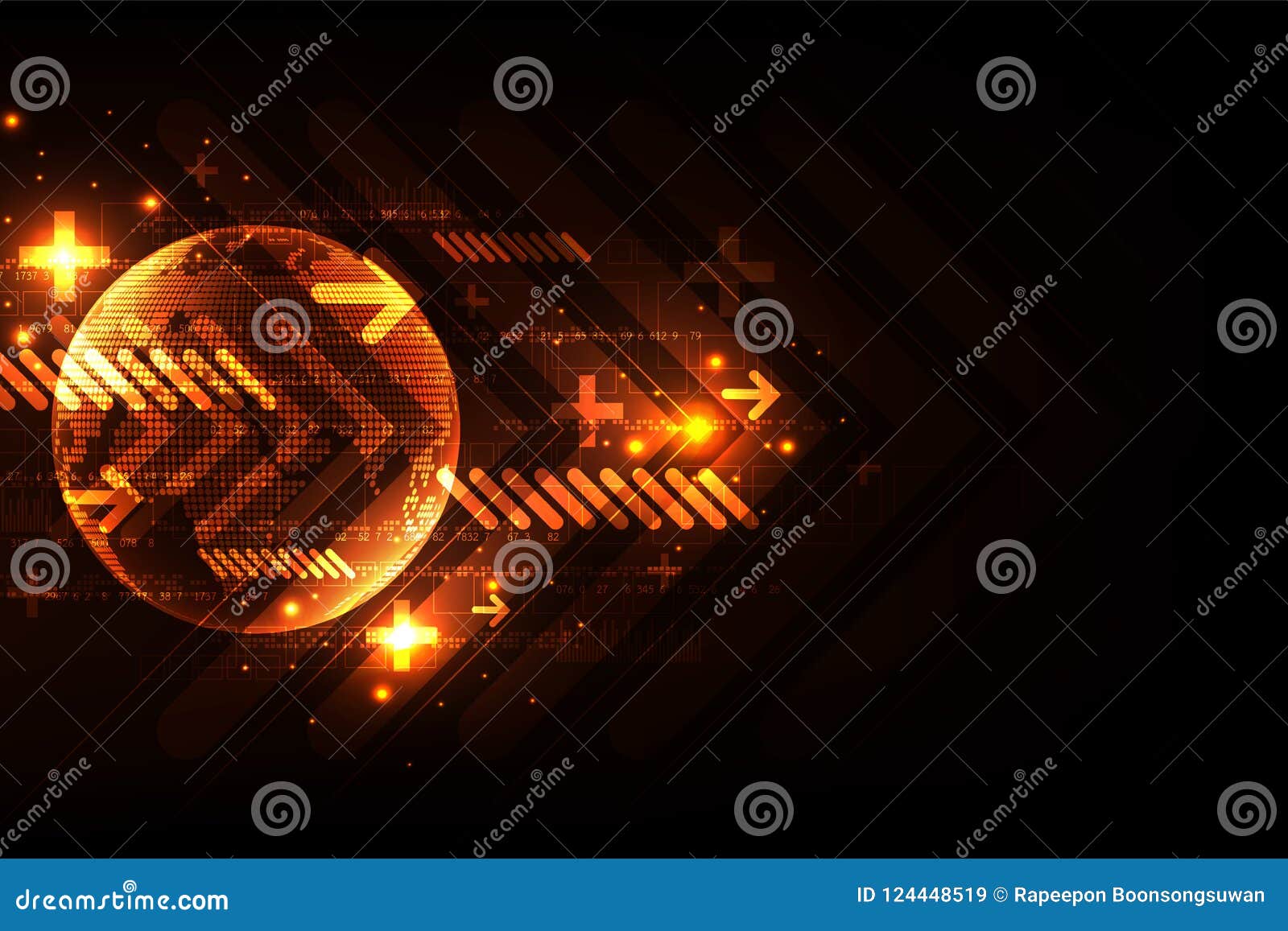 Modern Digital Communication System. Stock Vector - Illustration of ...