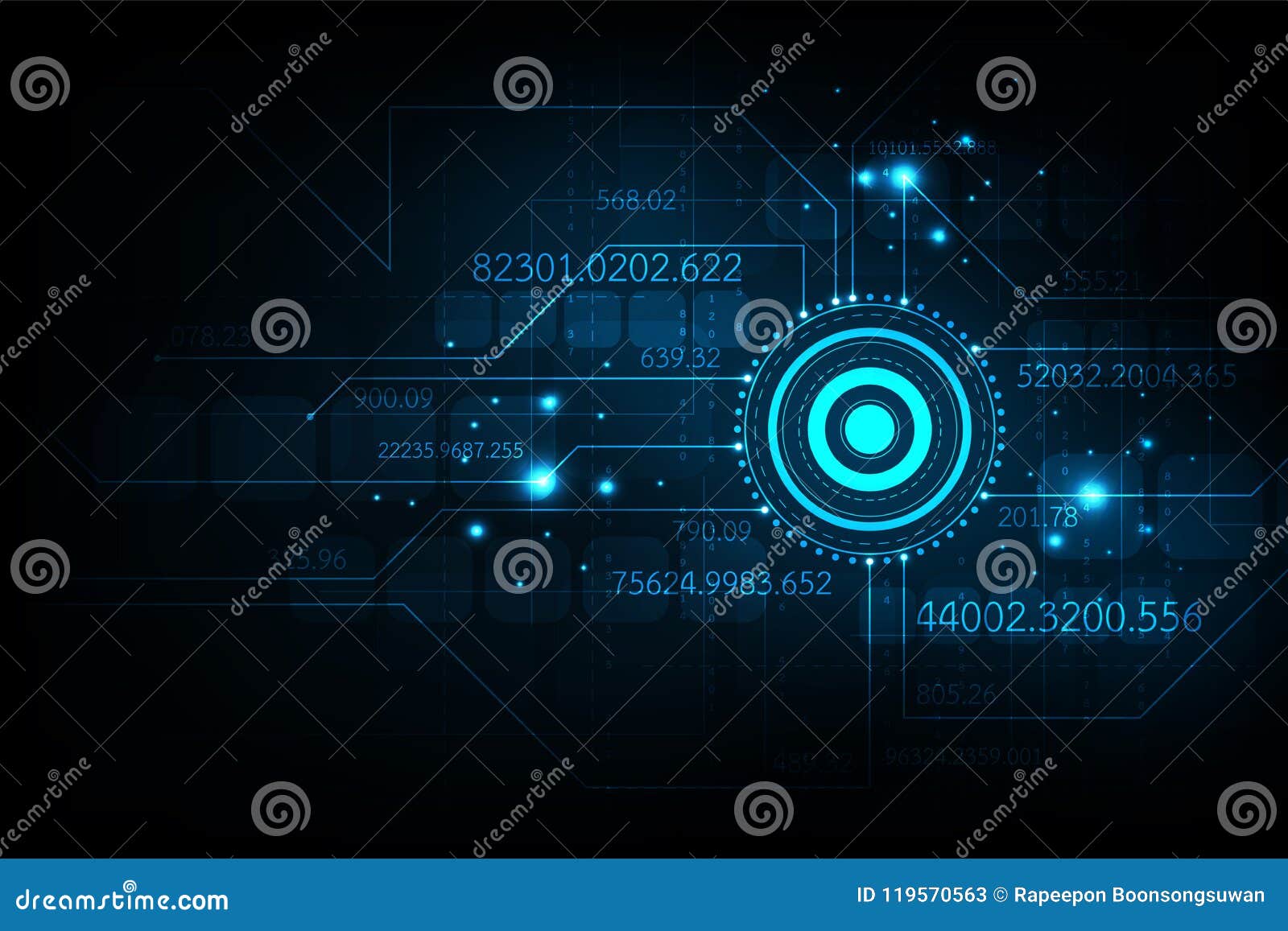 The Center of Digital Communication System. Stock Vector - Illustration ...