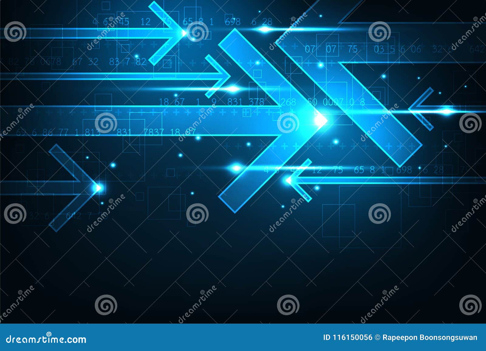 Technology in the Form of Arrows. Stock Vector - Illustration of ...