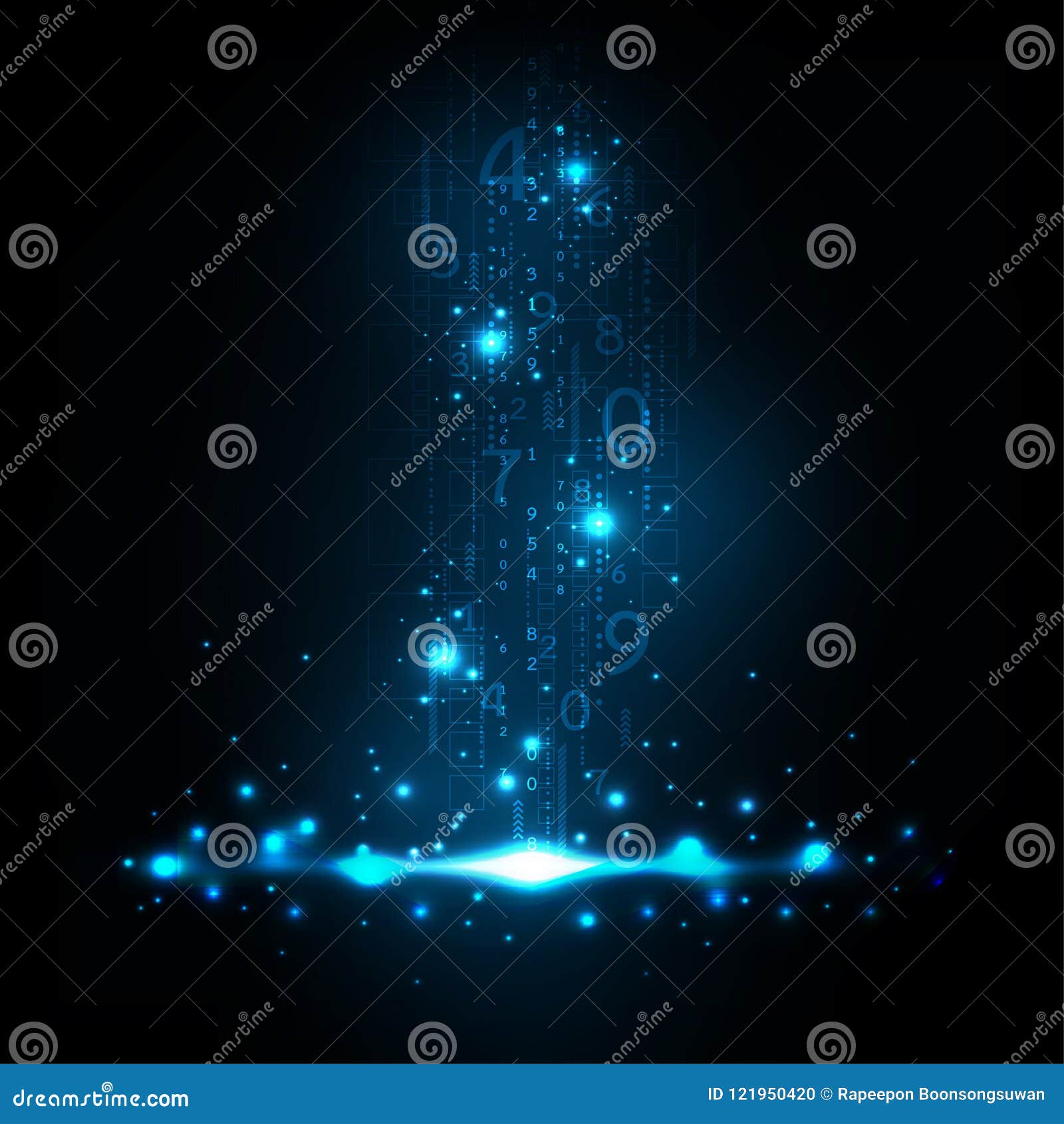 Transfer of Digital Information. Stock Vector - Illustration of concept ...