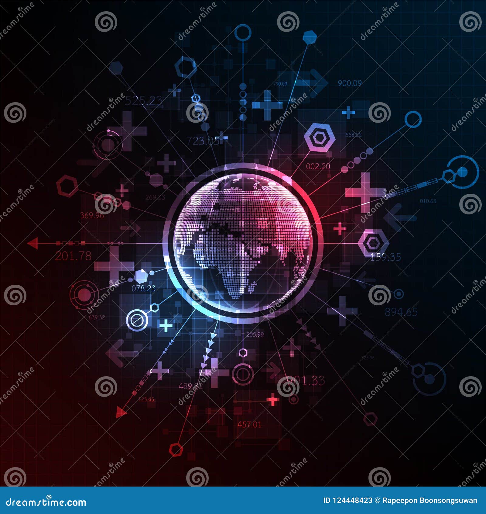 The World is Connected with Cutting-edge Technology. Stock Vector ... The World is Connected with Cutting-edge Technology. Stock Vector ...