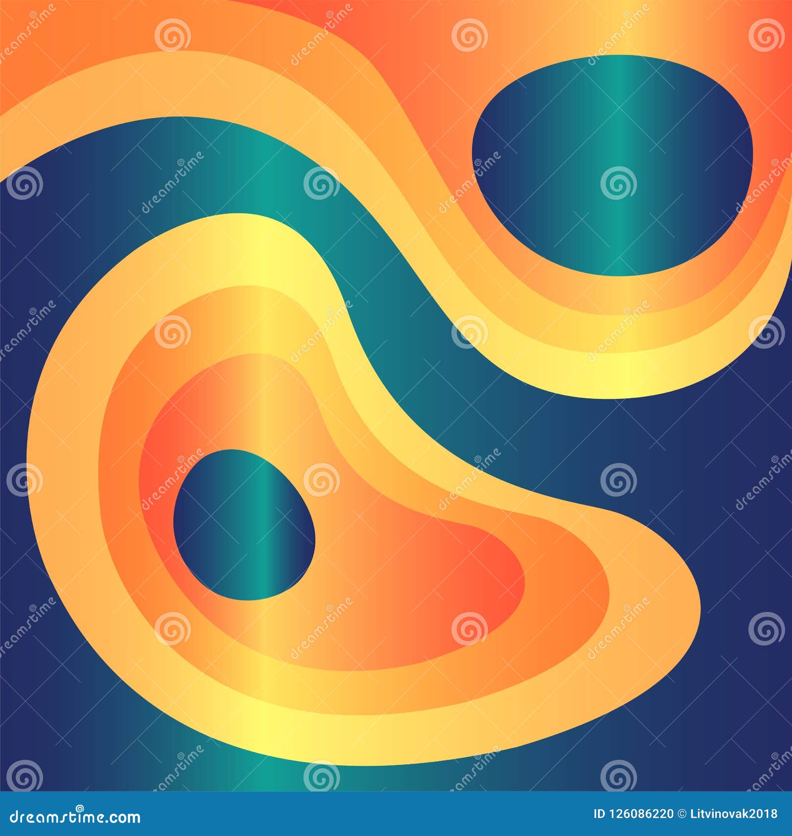 Vector Abstract Background with Smooth Shapes and Gradient Stock Vector ...