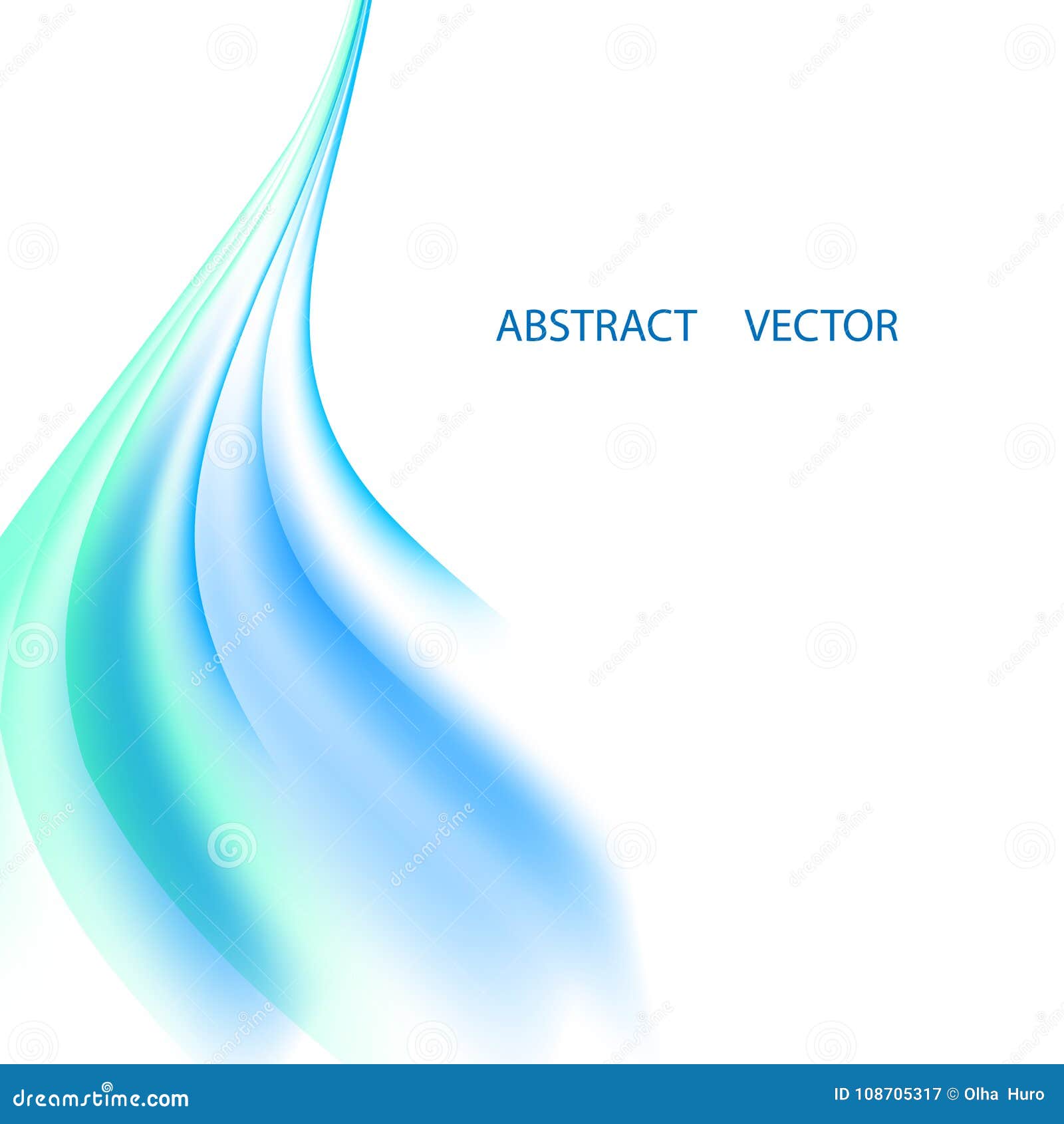 Vector Abstract Background with Soft Blue Waves. Background for ...