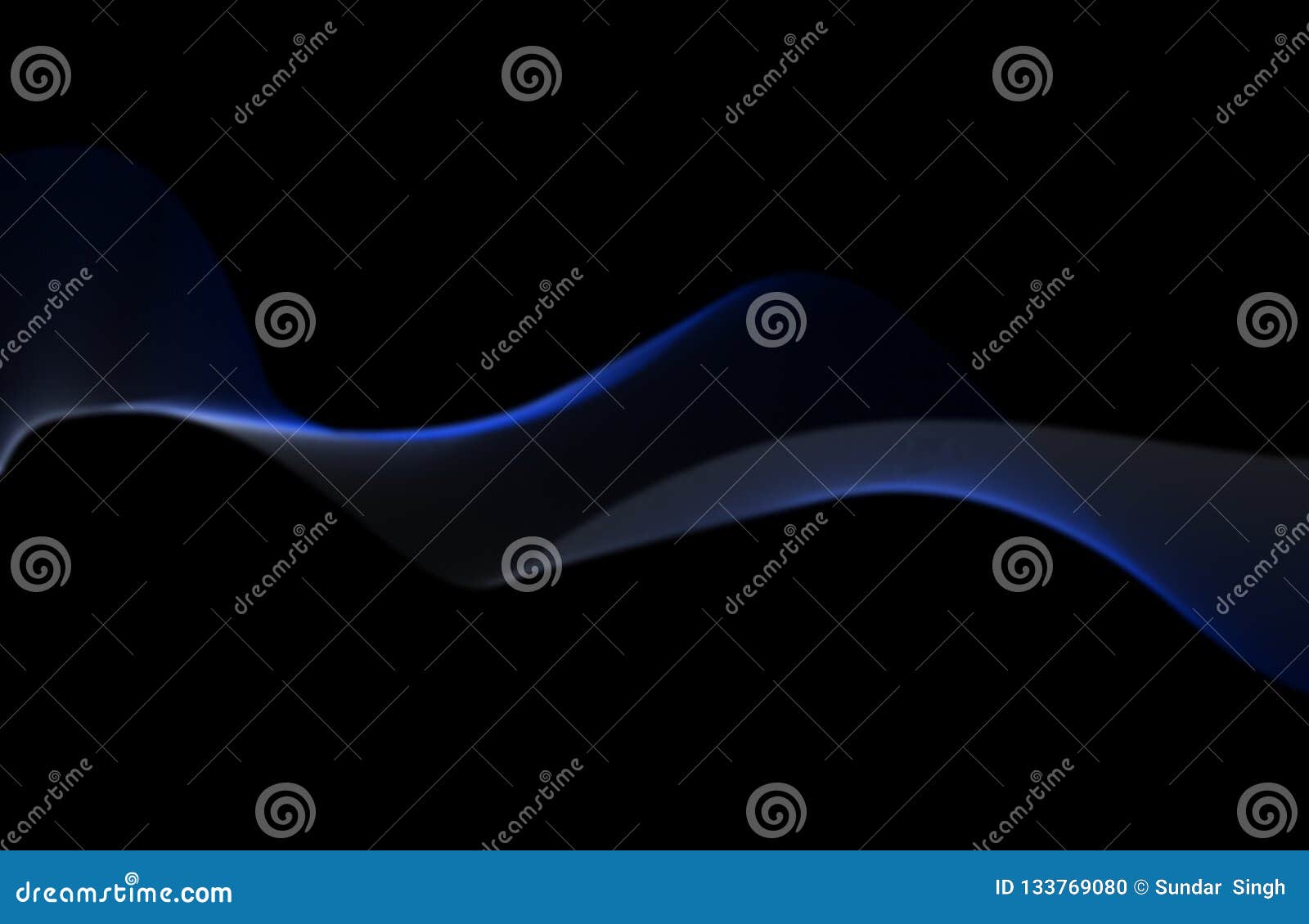 Vector Abstract Big Data Visualization Blue Flow Of Data As Matrix Code Strings Stock Image