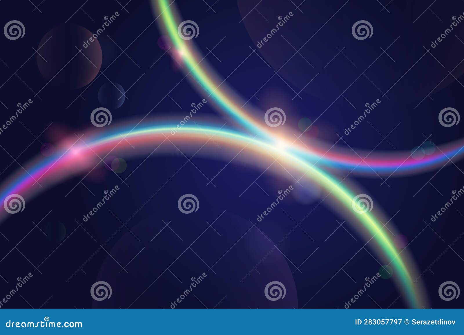 Vector Abstract Background with Space Lights and Planets. Abstract ...