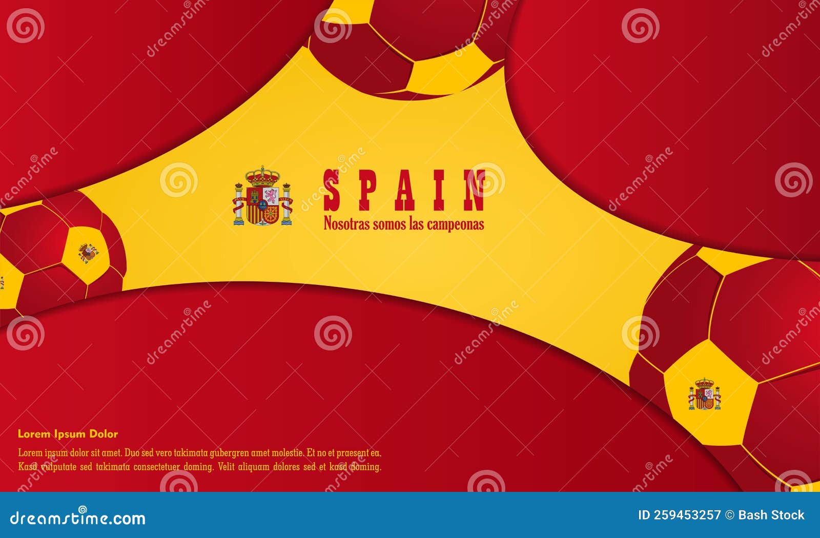 Vector Abstract Background Spain Flag, Vector Illustration and Text ...