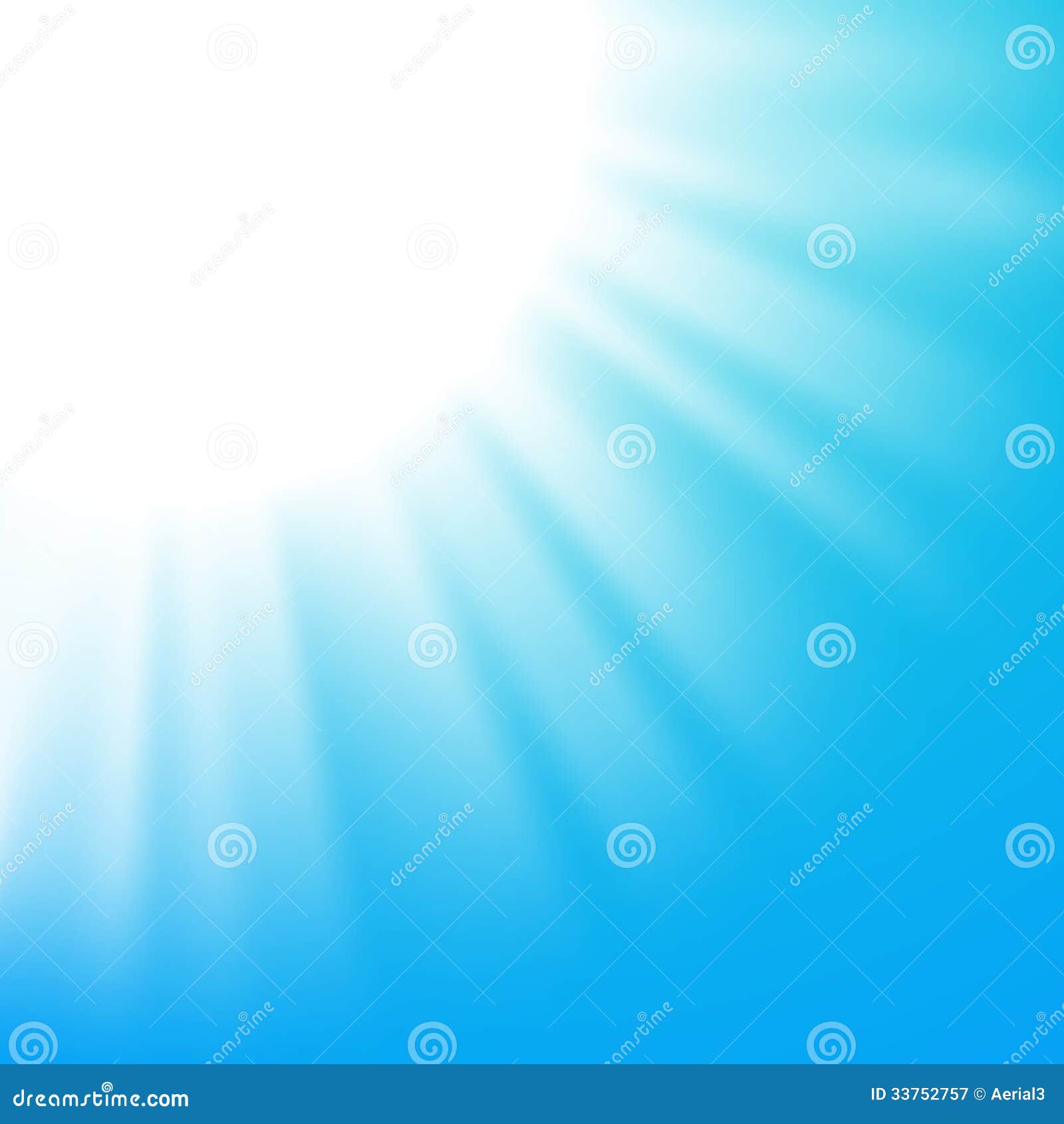 Vector Abstract Background with Sun on Blue Sky Stock Vector ...