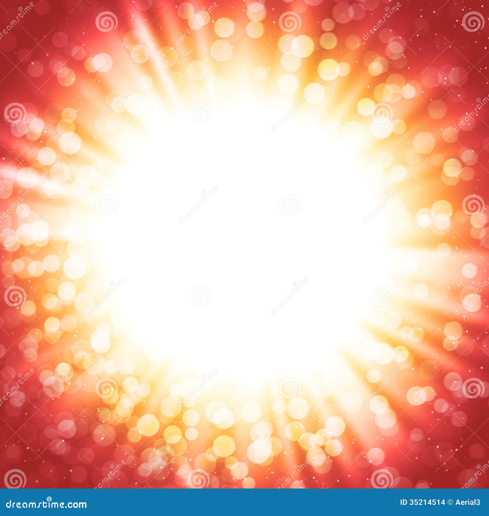 Vector Abstract Background with Sunburst and Bokeh Stock Vector ...