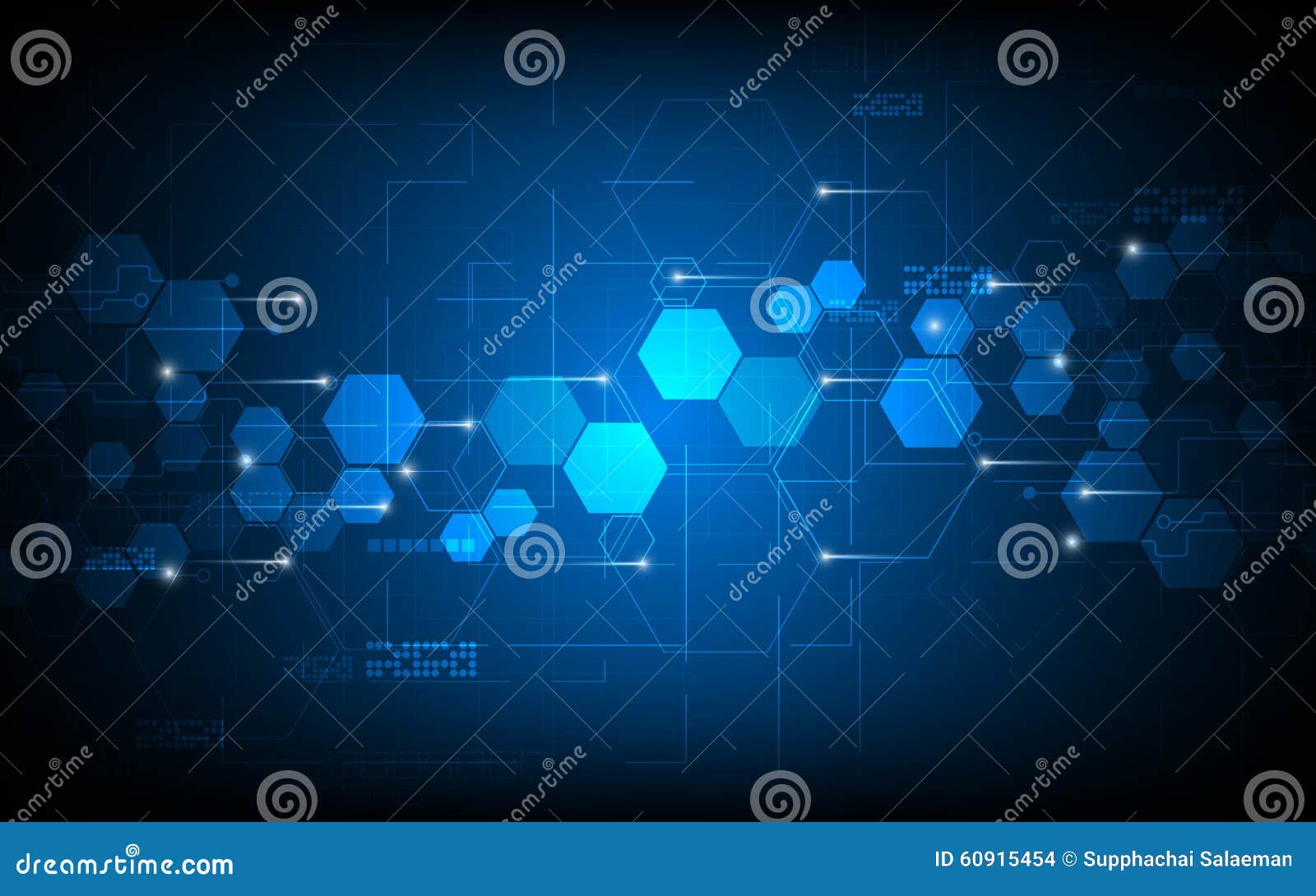 Vector Abstract Background Tech Innovation Hexagon Pattern Design Stock ...