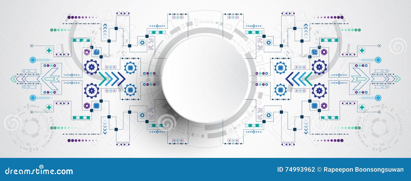 Vector Abstract Background of Technological Innovation. Stock Vector ...