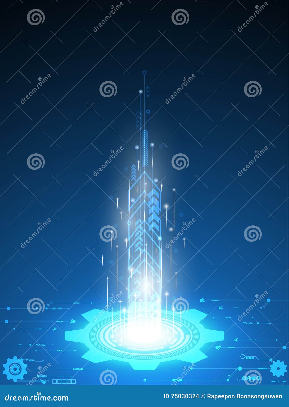 Vector Abstract Background of Technological Innovation. Stock Vector ...