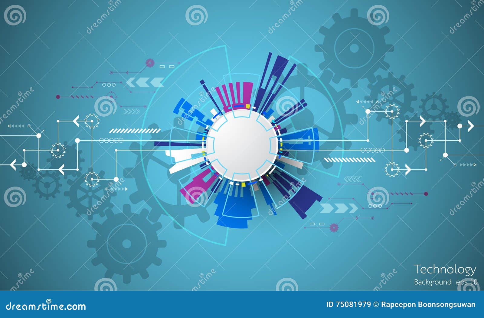 Vector Abstract Background of Technological Innovation. Stock Vector ...