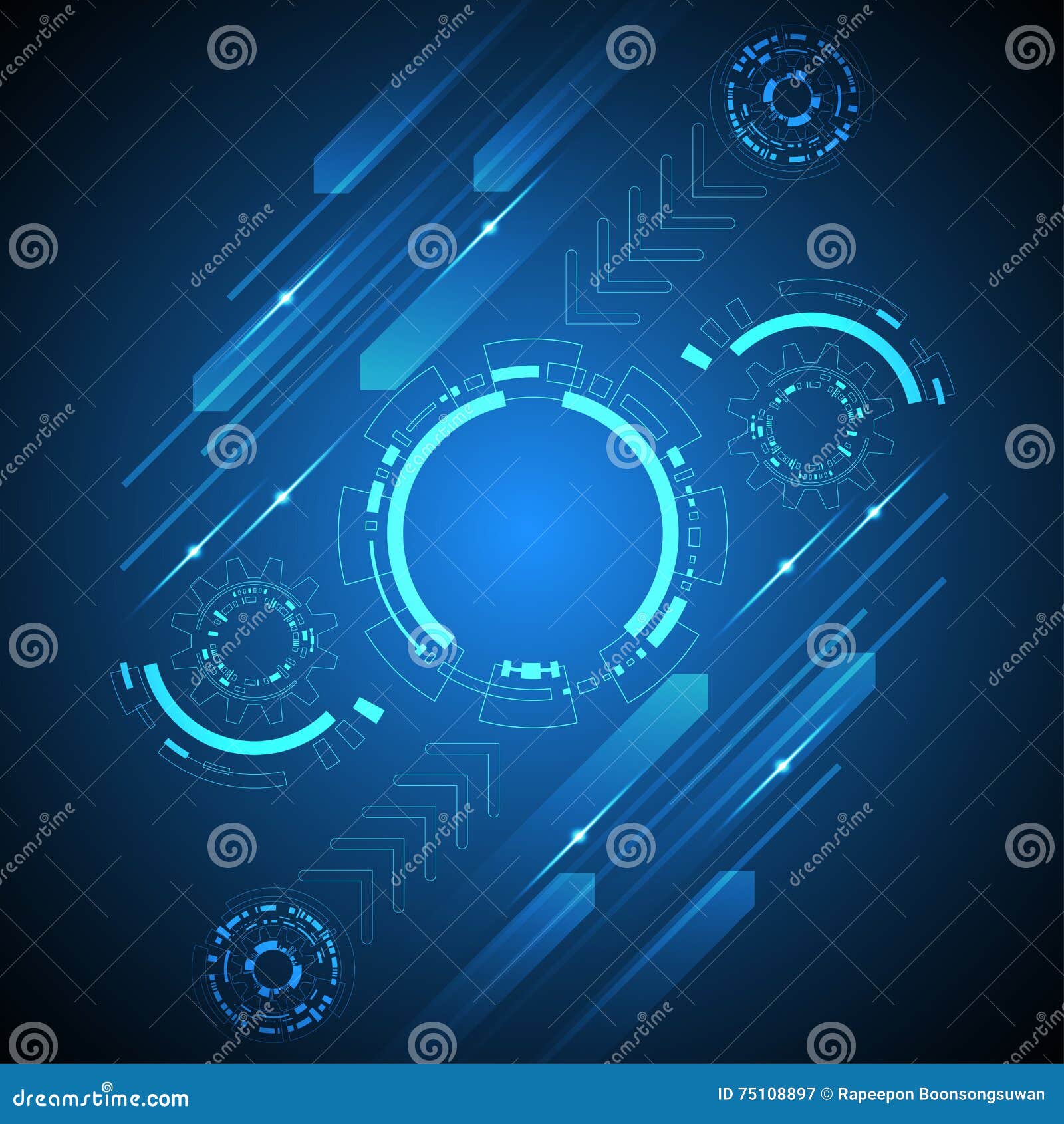 Vector Abstract Background of Technological Innovation. Stock Vector ...
