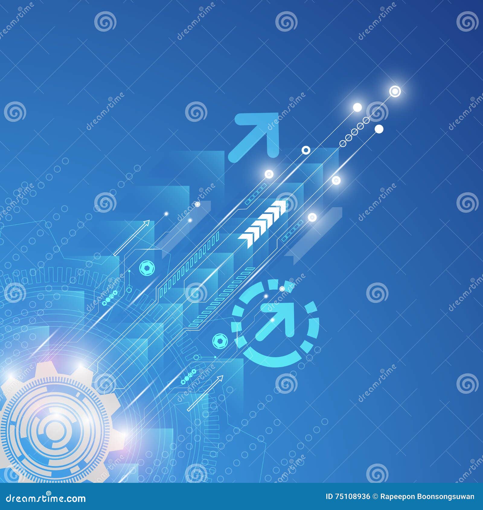 Vector Abstract Background of Technological Innovation. Stock Vector ...