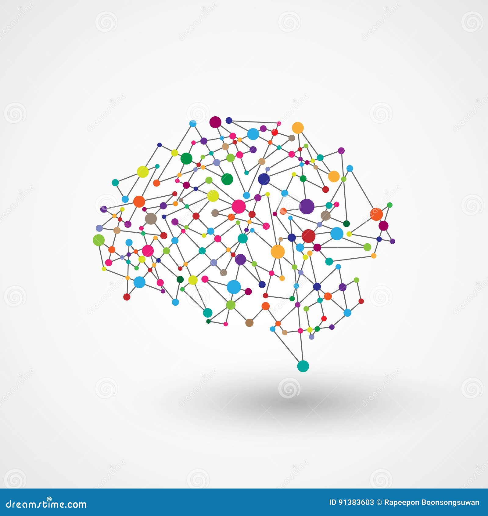 Vector Abstract Background Technology Brain Design. Stock Vector ...