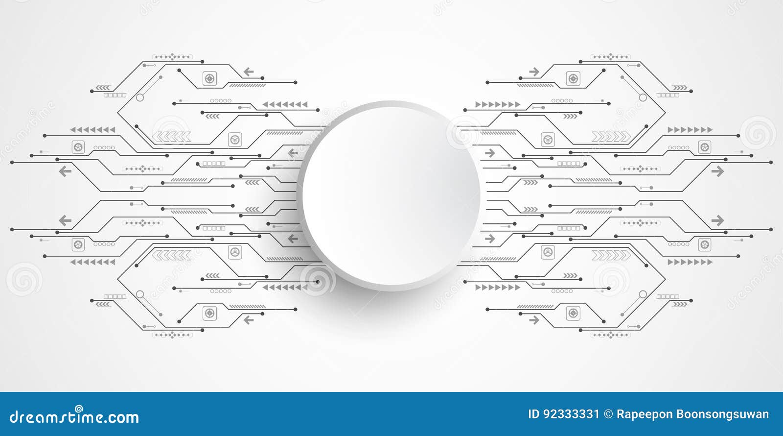 Vector Abstract Background Technology Circuit Design. Stock Vector ...