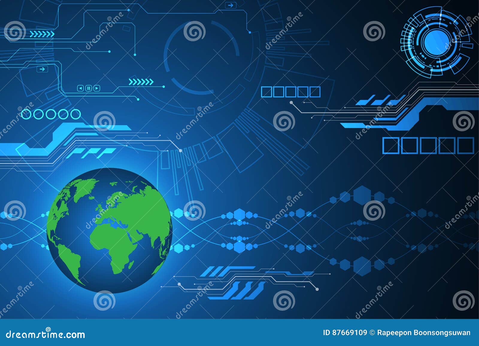 Vector Abstract Background Technology Concept. Stock Vector ...