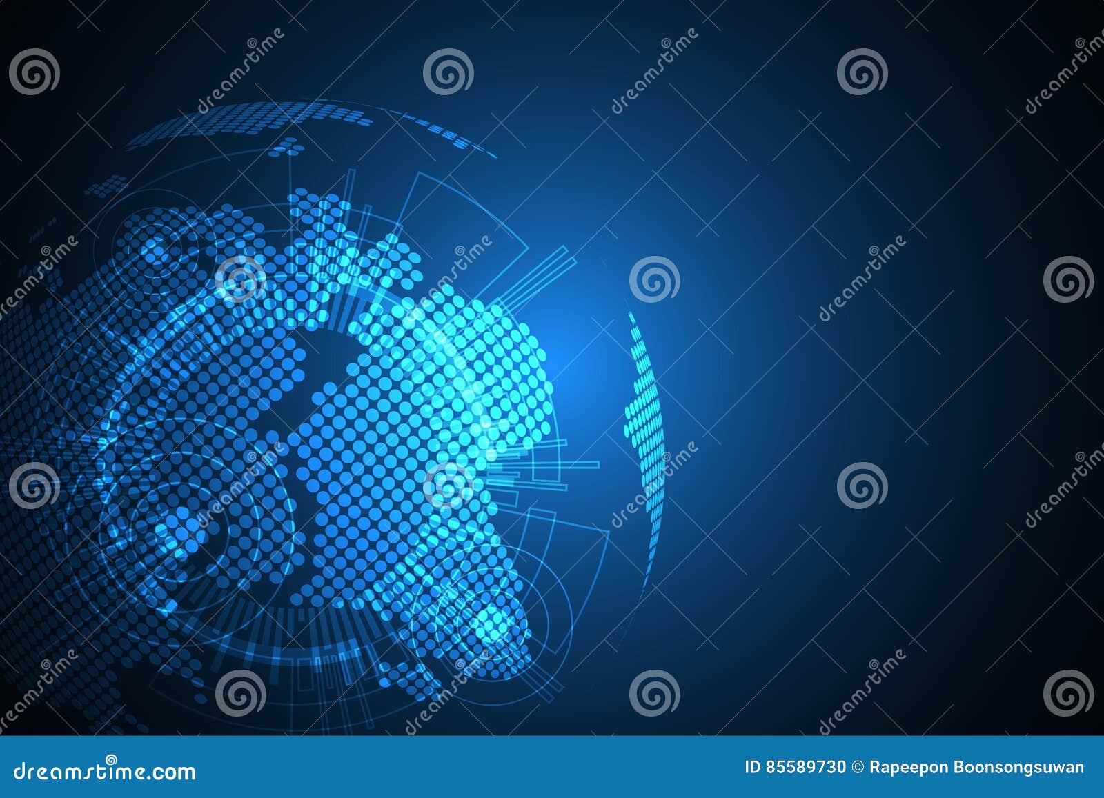 Vector Abstract Background Technology Digital World. Stock Vector ...