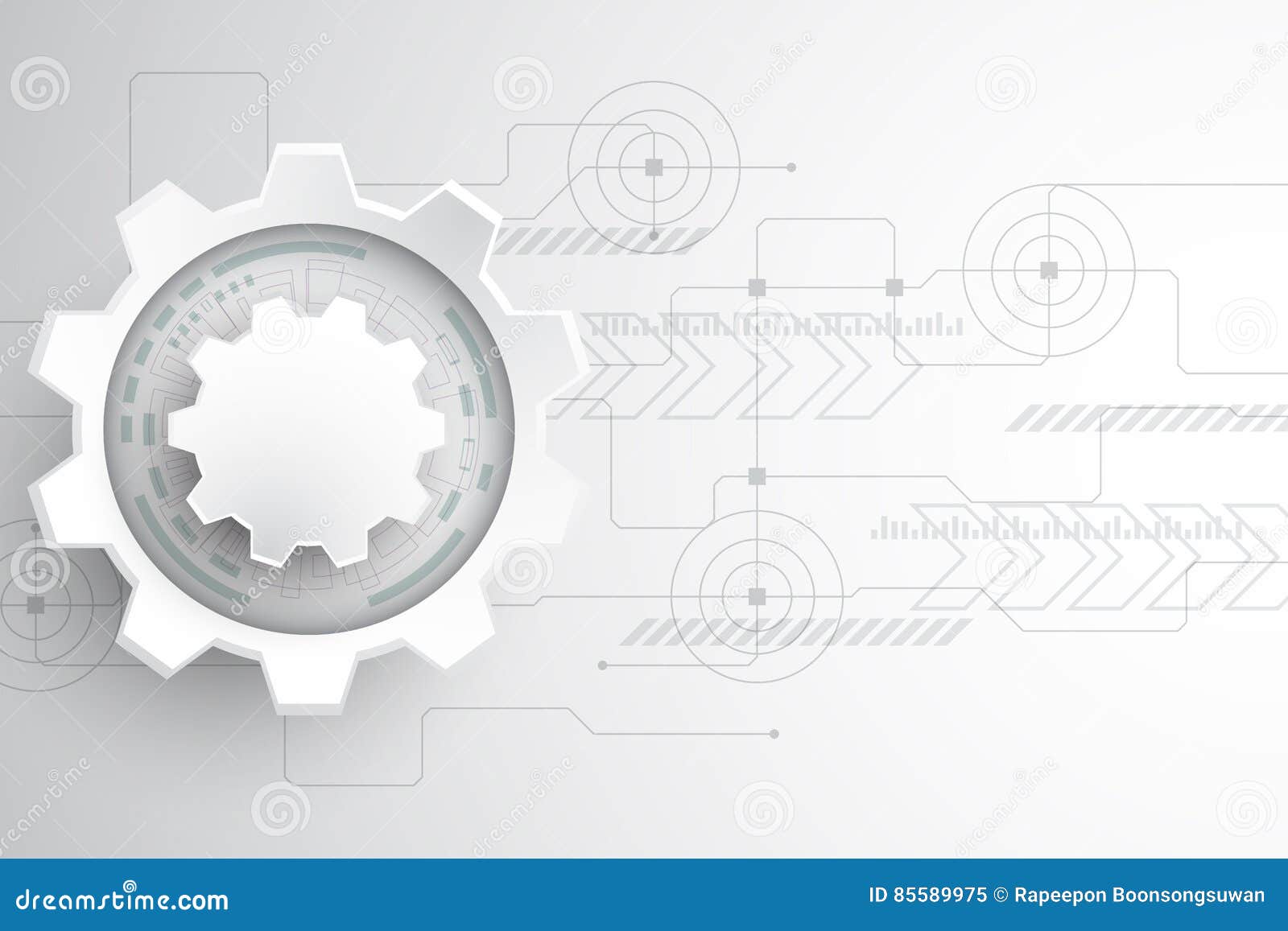 Vector Abstract Background Technology Gear Concept. Stock Vector ...