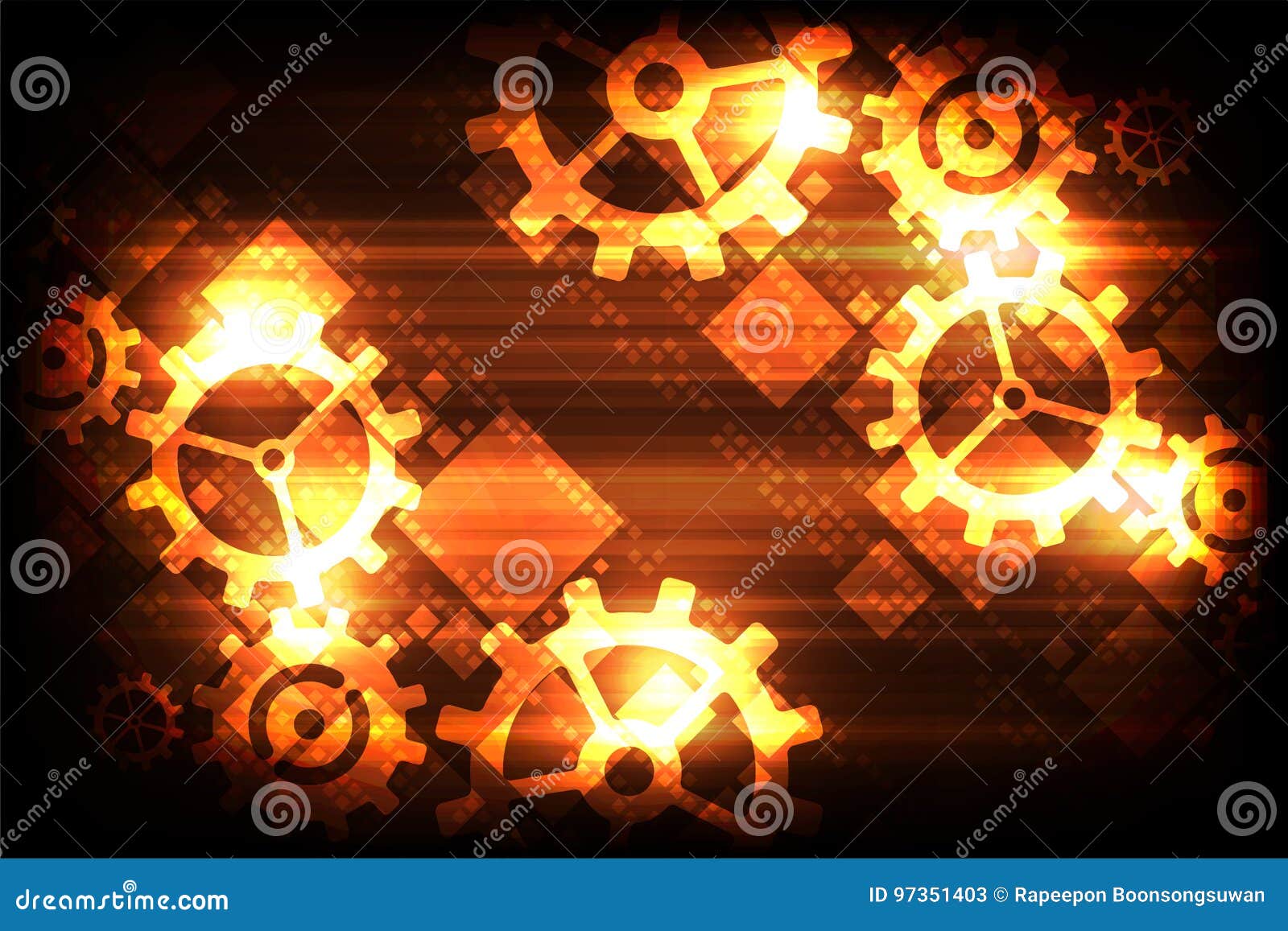 Vector Abstract Background Technology Gears Concept. Stock Vector ...