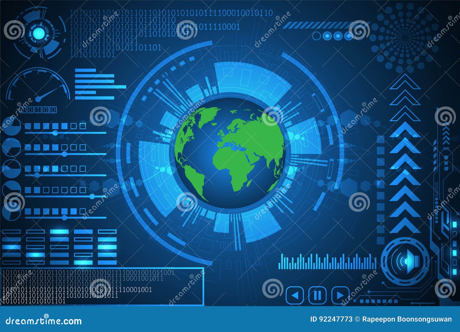 Vector Abstract Background Technology Innovation of the Future World ...