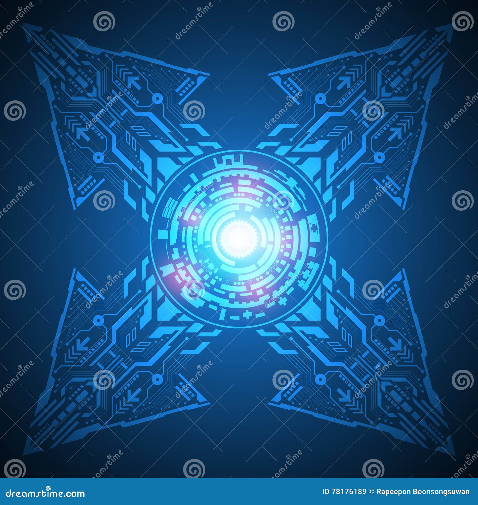 Vector Abstract Background Technology Innovation. Stock Vector - Illustration of communication ...