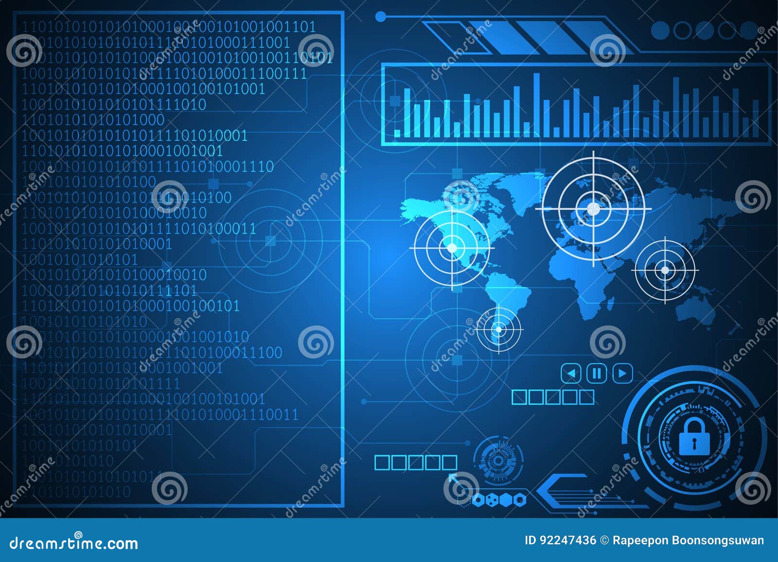 Vector Abstract Background Technology Interface Design. Stock Vector ...