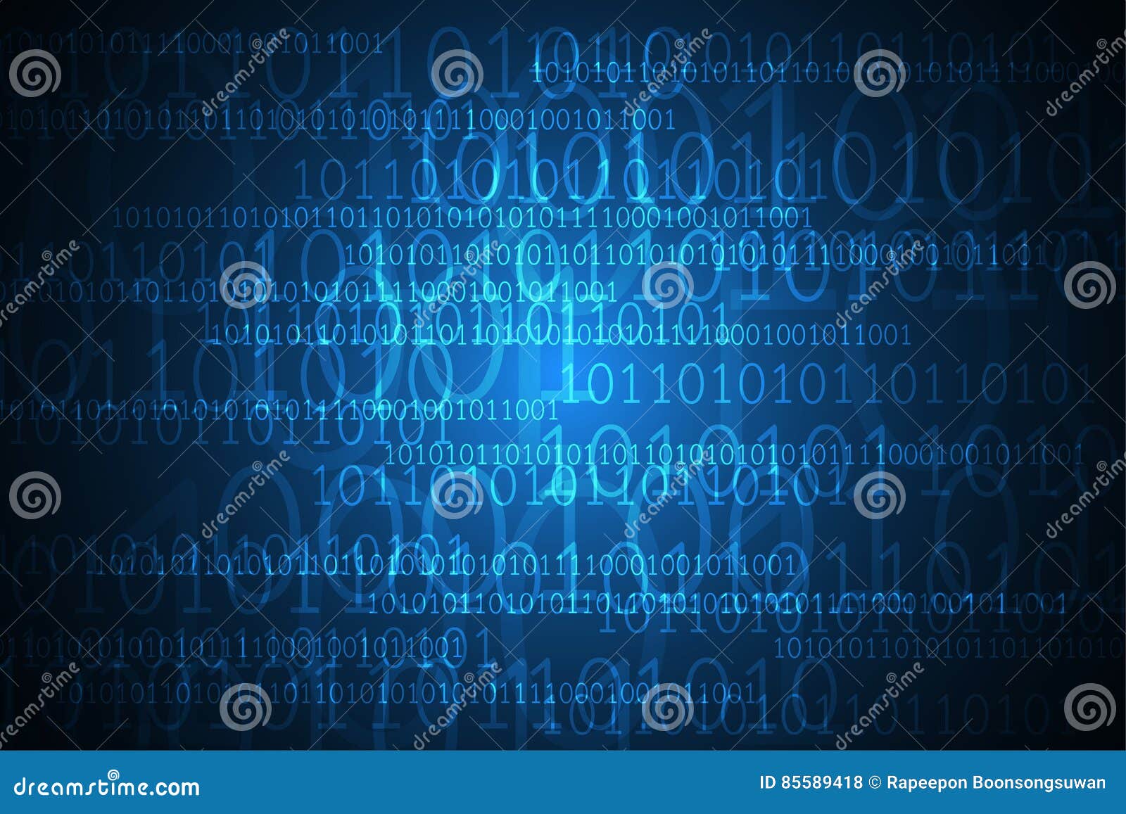 Vector Abstract Background Technology Numbers Concept. Stock Vector ...