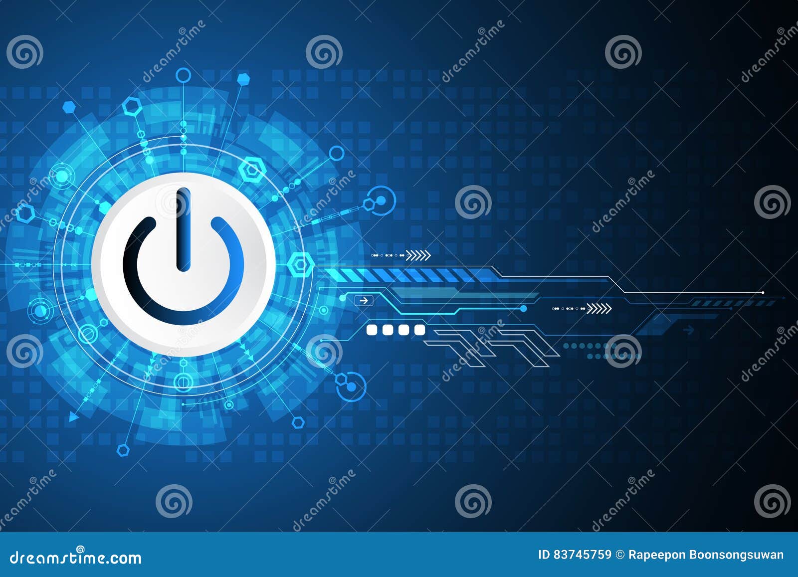 Vector Abstract Background Technology Switch Concept. Stock Vector ...