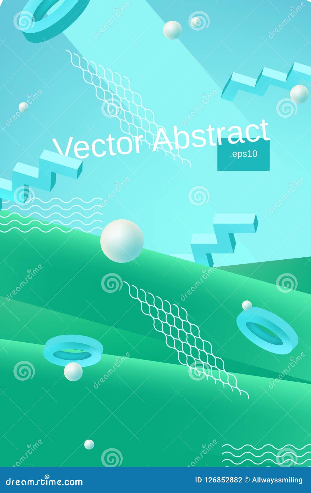 Vector Abstract Background in Blue and Green Colors Stock Vector ...