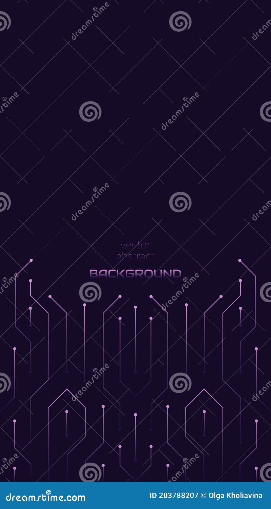 Vector Abstract Background on the Theme of Digital Technology, Future ...