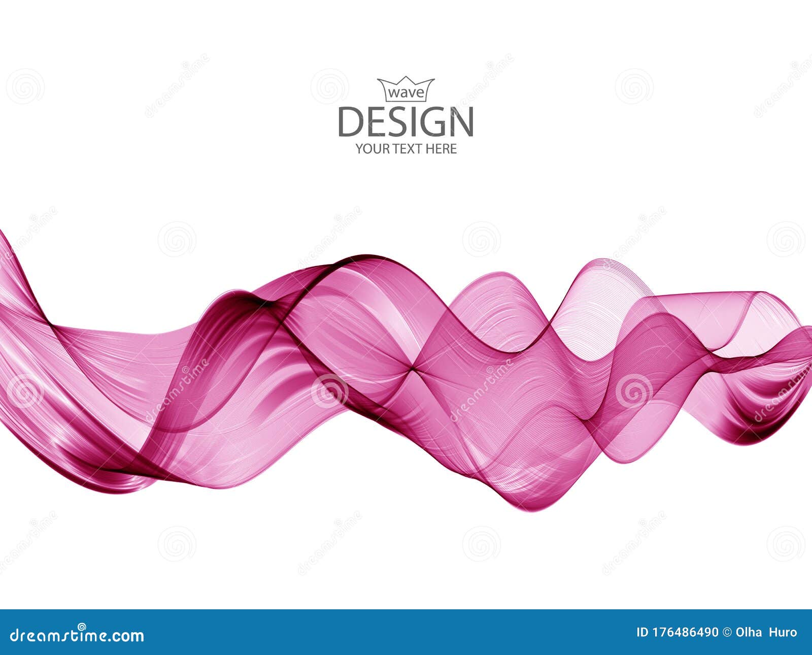 Vector Abstract Background. Transparent Pink Wave on a White Background ...