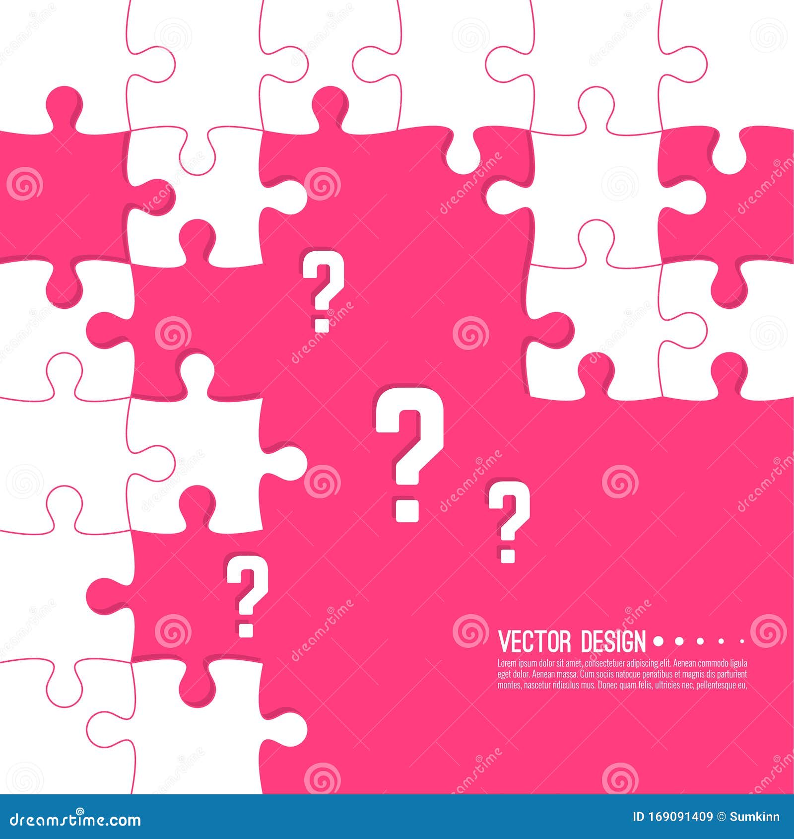Vector Abstract Background. Stock Vector - Illustration of puzzle, mark ...