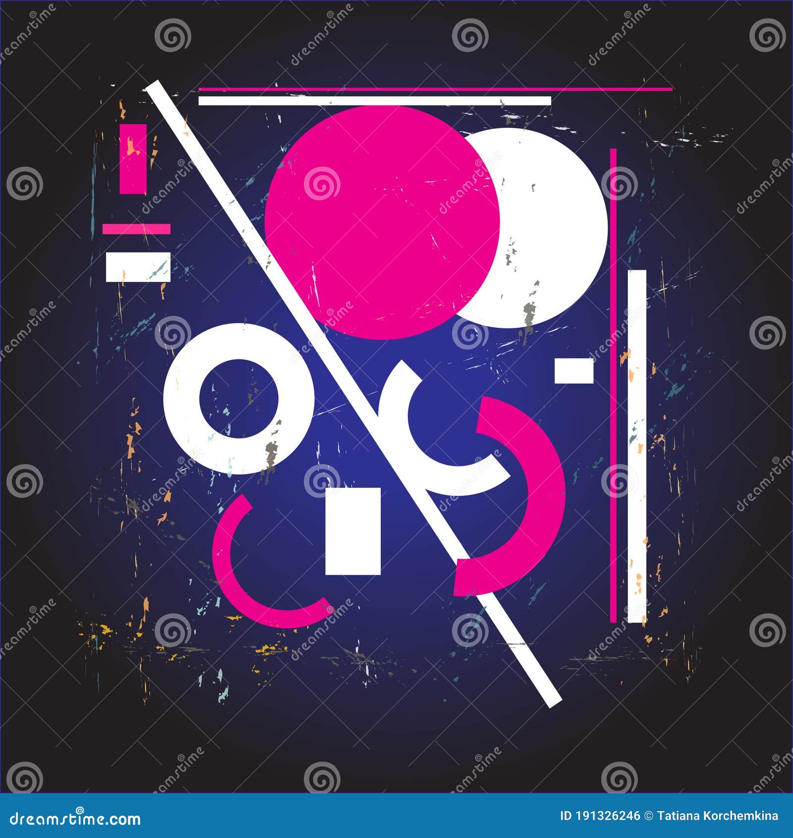 Vector Abstract Background of Various Geometric Objects Stock ...