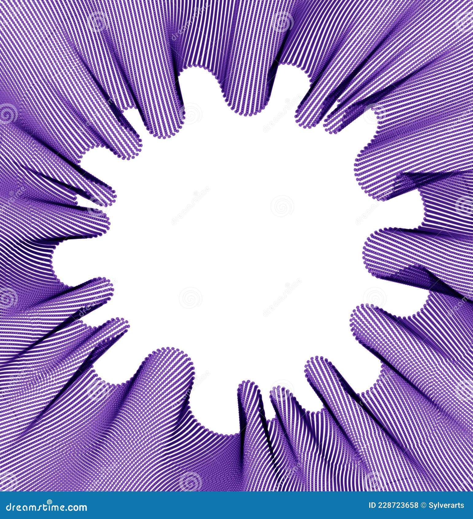 Vector Abstract Background with Wave of Flowing Particles Frame, Smooth Curve Shape Lines ...