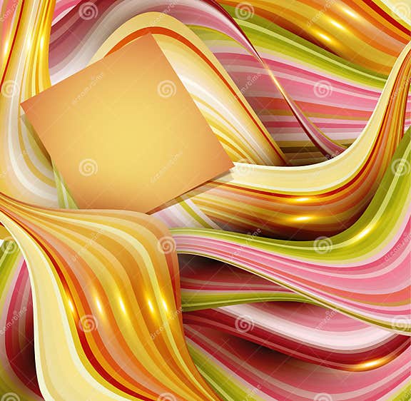 Vector Abstract Background with Waves and Place for Your Text Stock ...