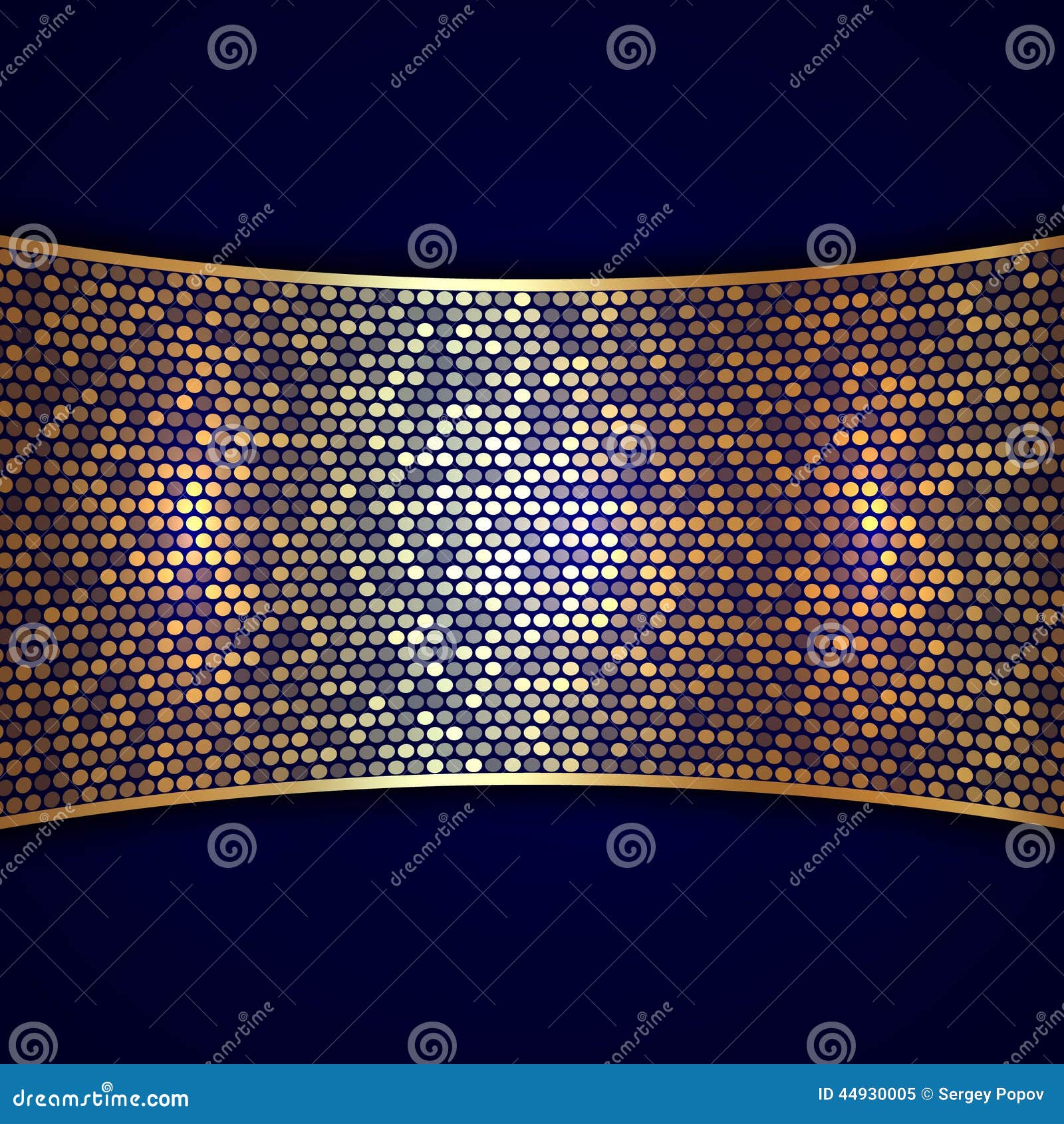 Vector Abstract Background with Wide Golden Ribbon Stock Vector ...